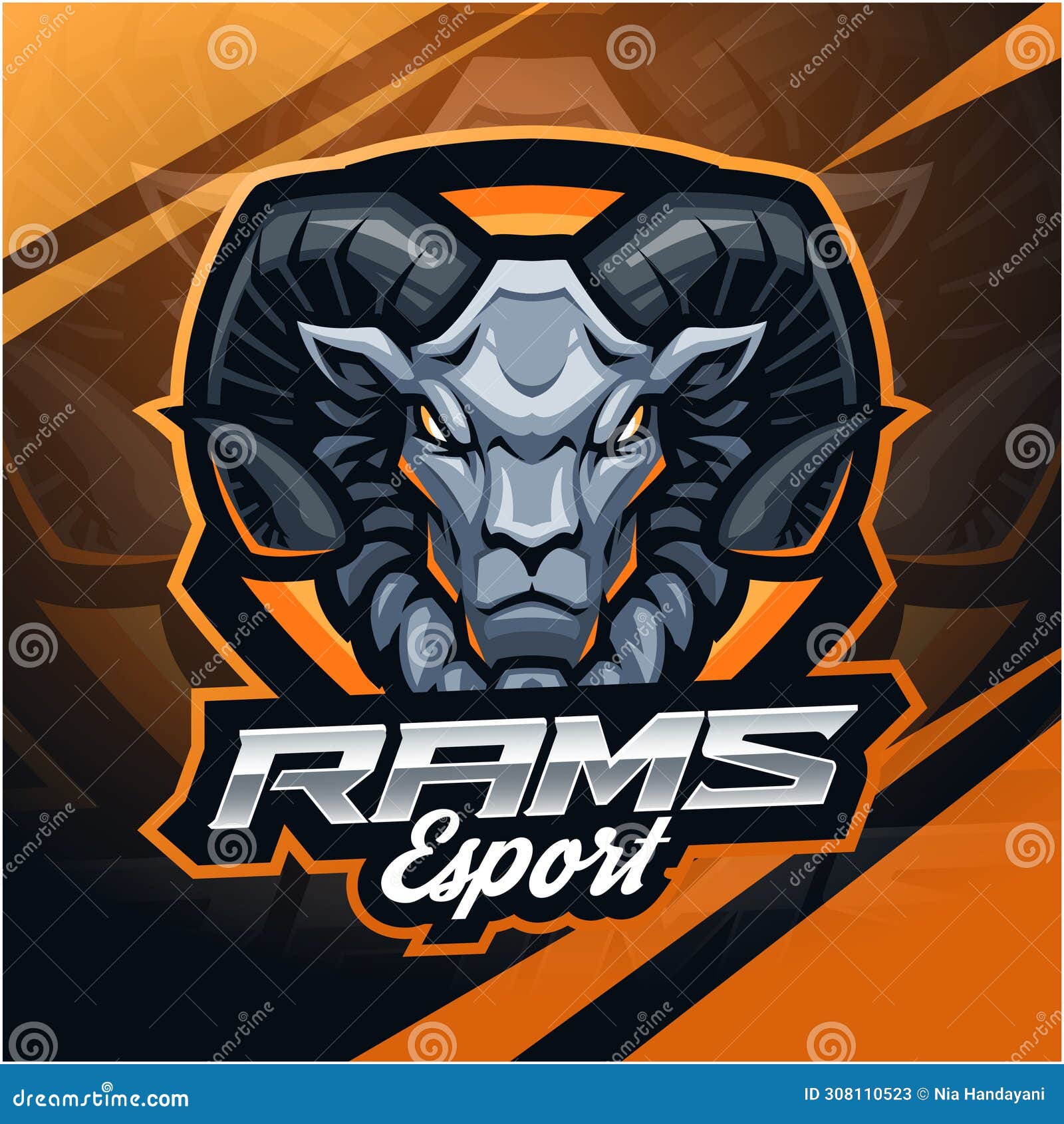 Rams Esport Mascot Logo Design Stock Vector - Illustration of concept ...
