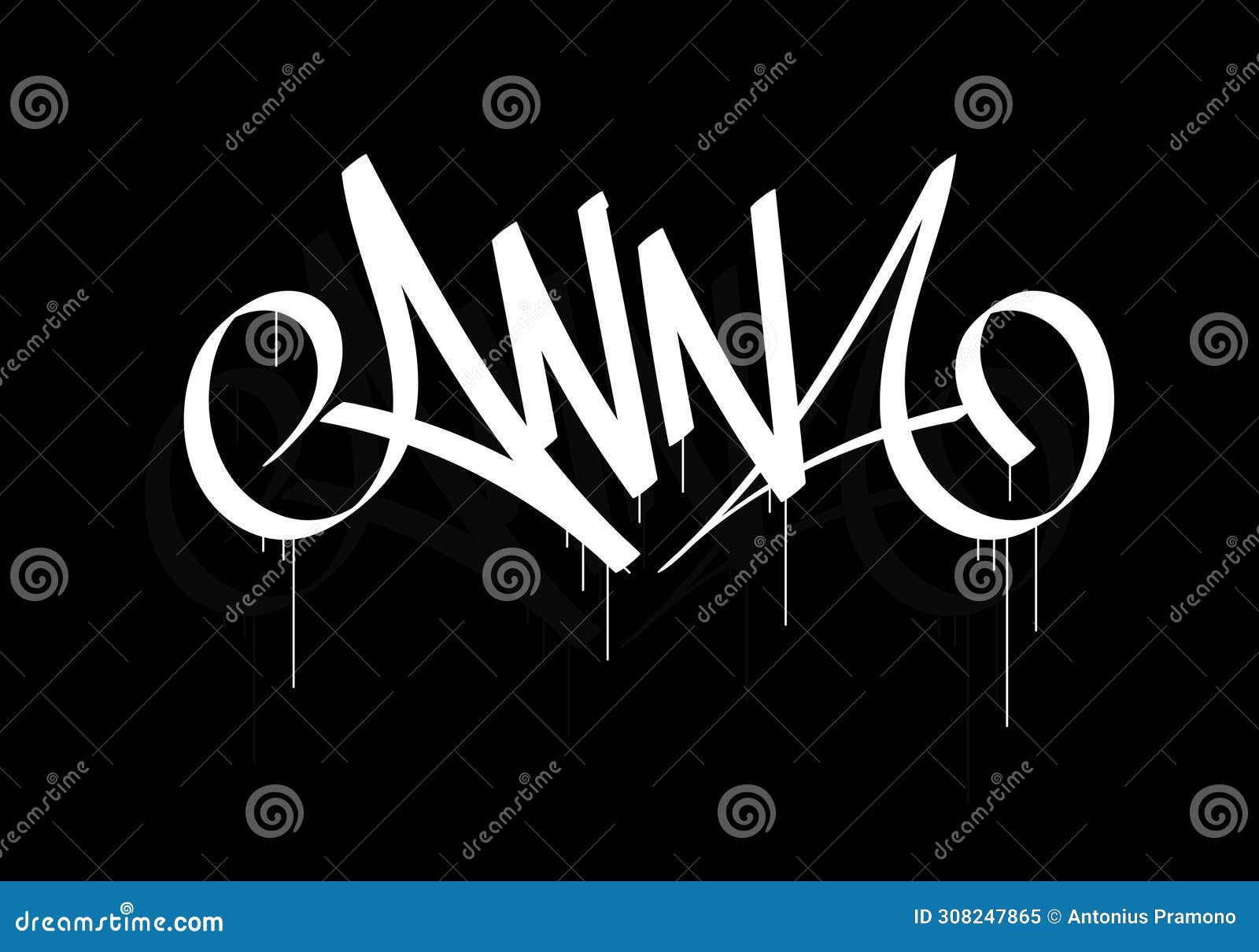 ANNA Bible Girl Name Graffiti Tag Style Stock Vector - Illustration of ...