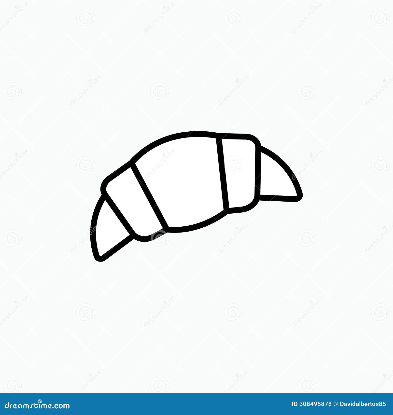 Croisant Icon. Breakfast Menu Symbol - Vector. Stock Illustration ...