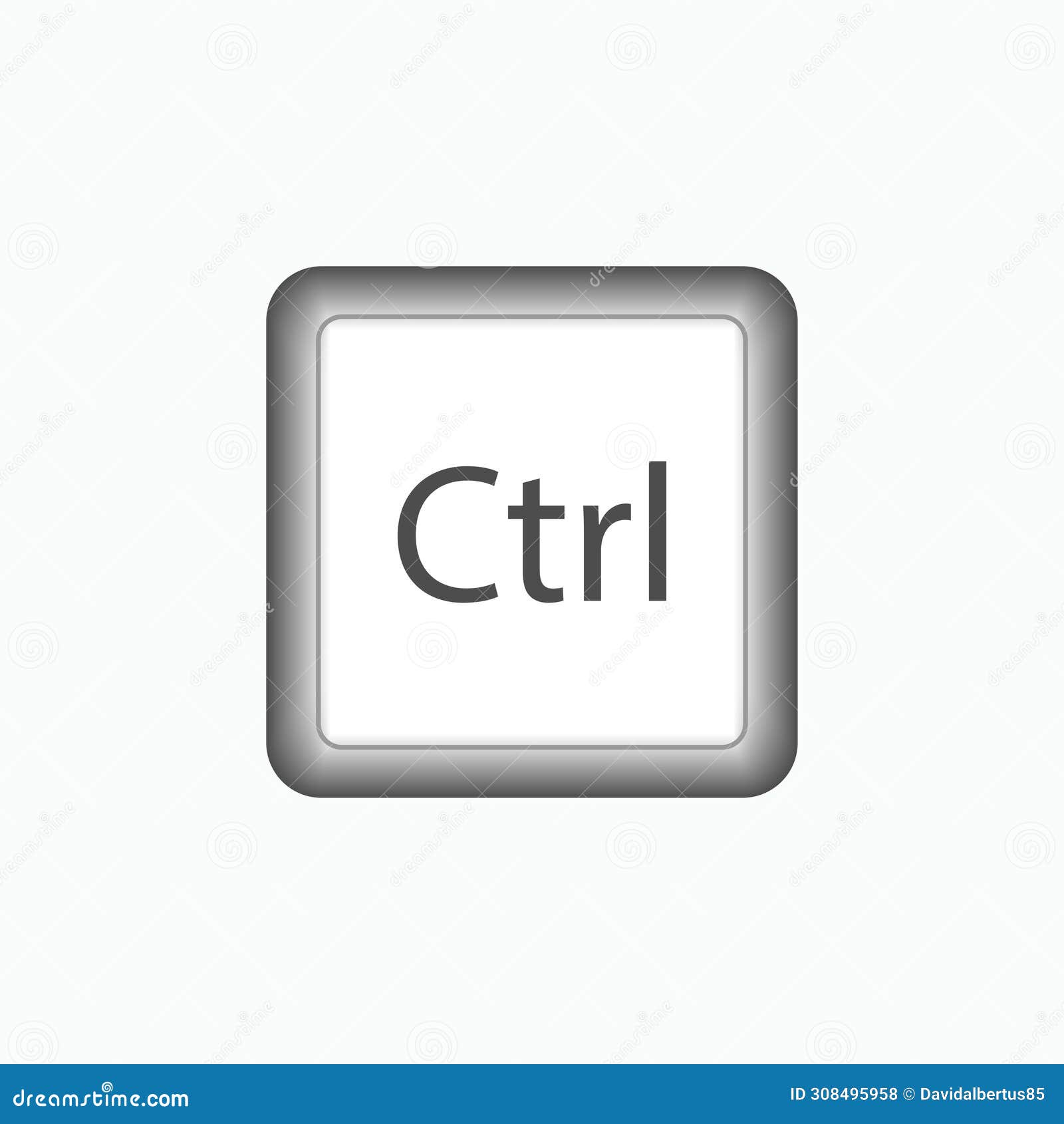 Control Button Icon. Button In Keyboard To Typewrite - Vector. Stock ...