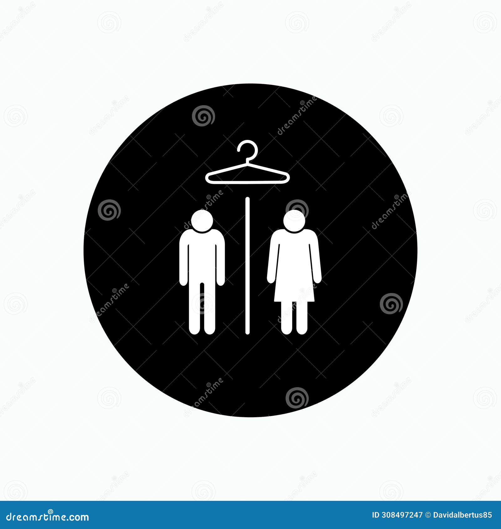 Fitting Room Icon. Hanging Clothing Symbol - Vector. Stock Illustration ...