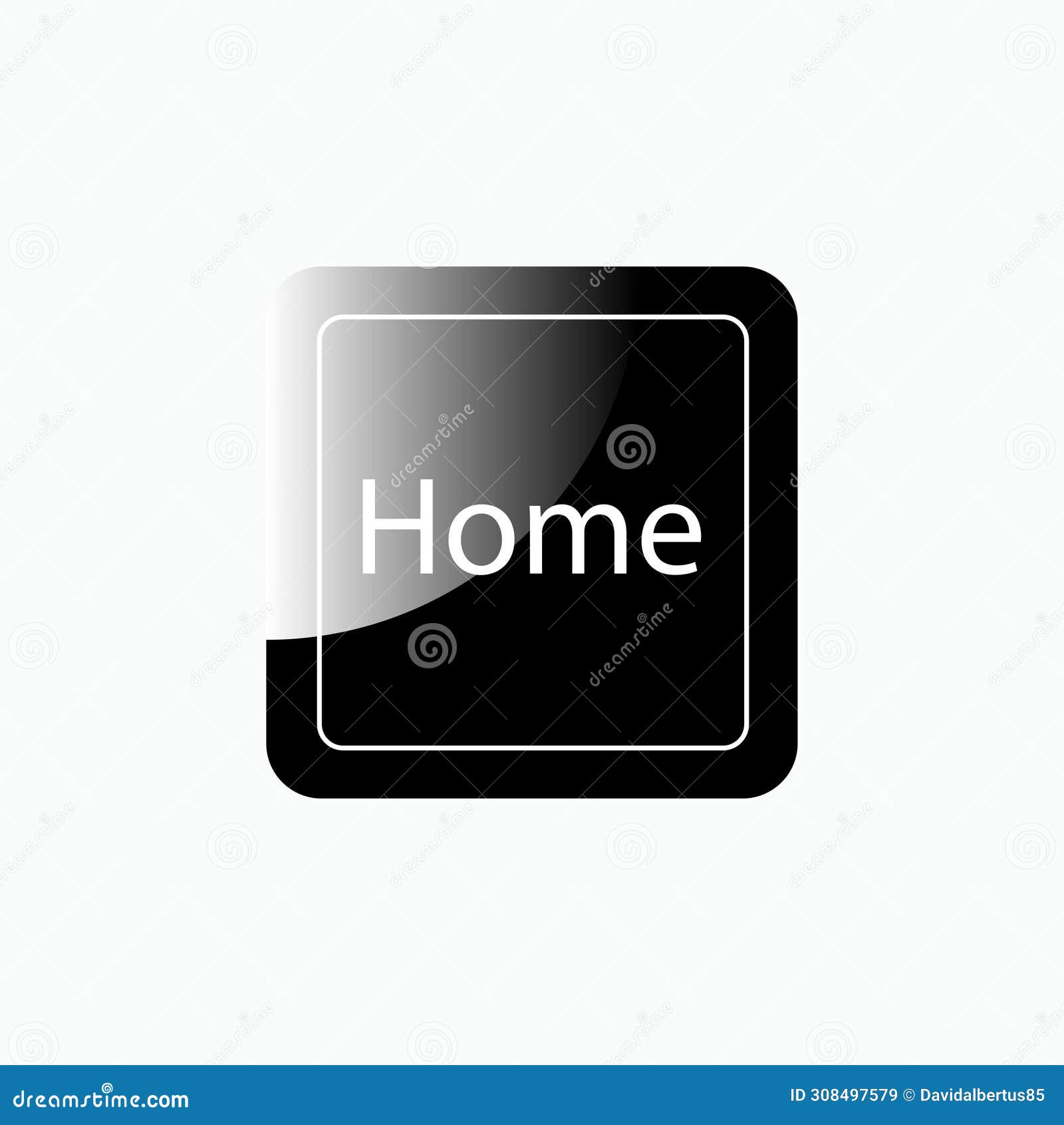 Home Button Icon. Symbol Button in Keyboard or Keypad To Typewrite ...
