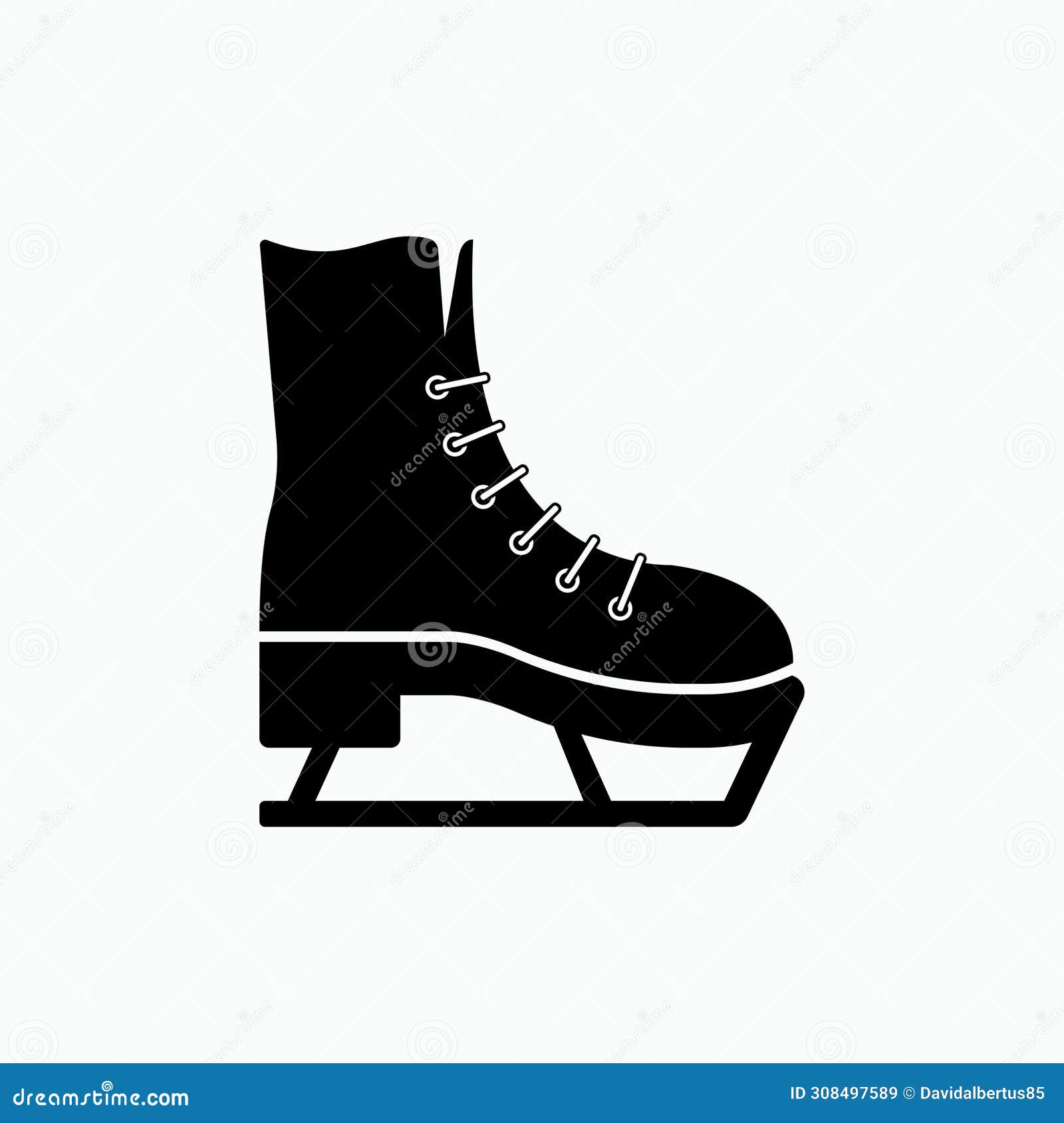 Ice Skating Icon. Winter Sport, Recreation Symbol - Vector. Stock ...