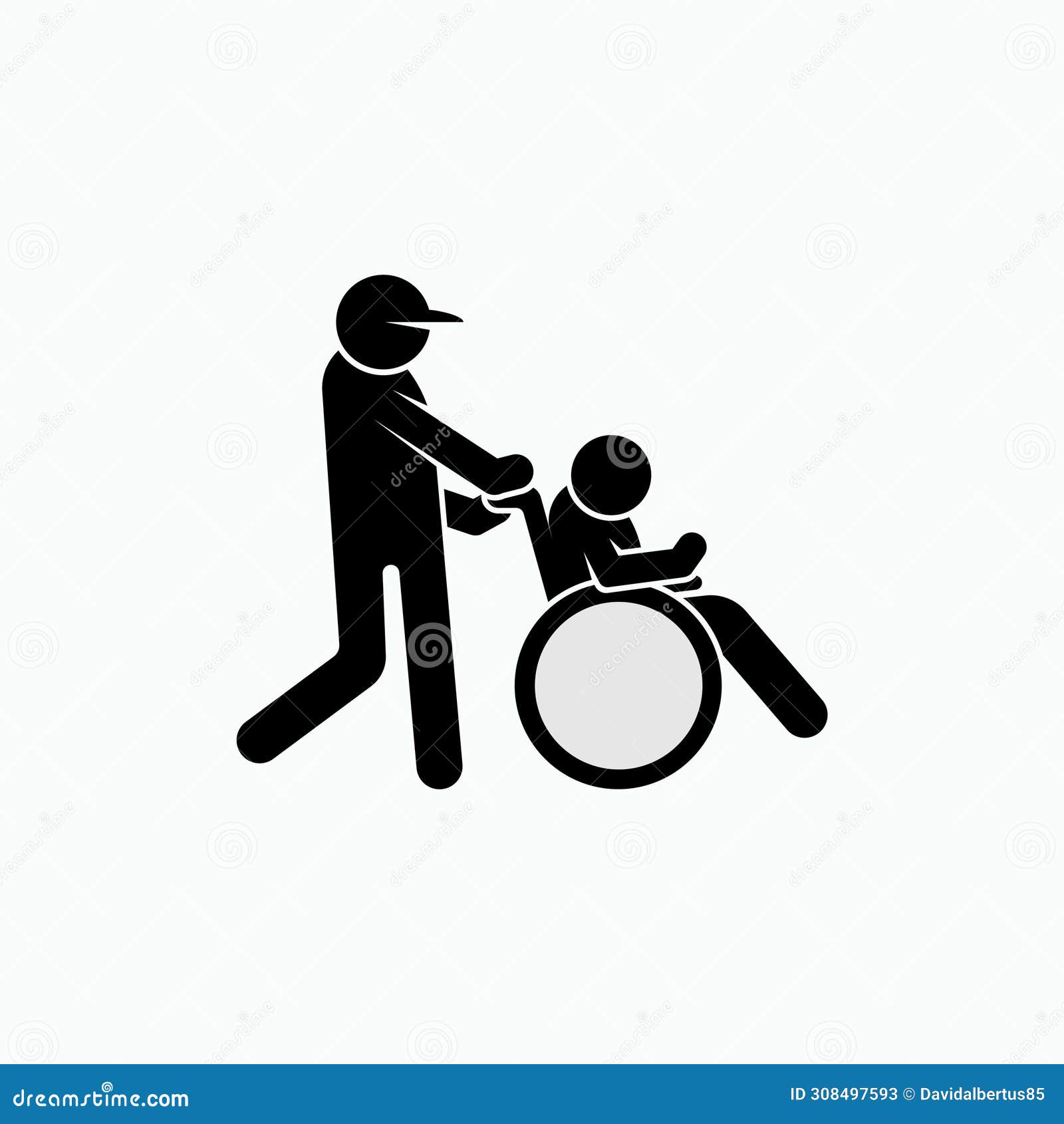 Icon Patient in a Wheelchair. Stock Illustration - Illustration of ...