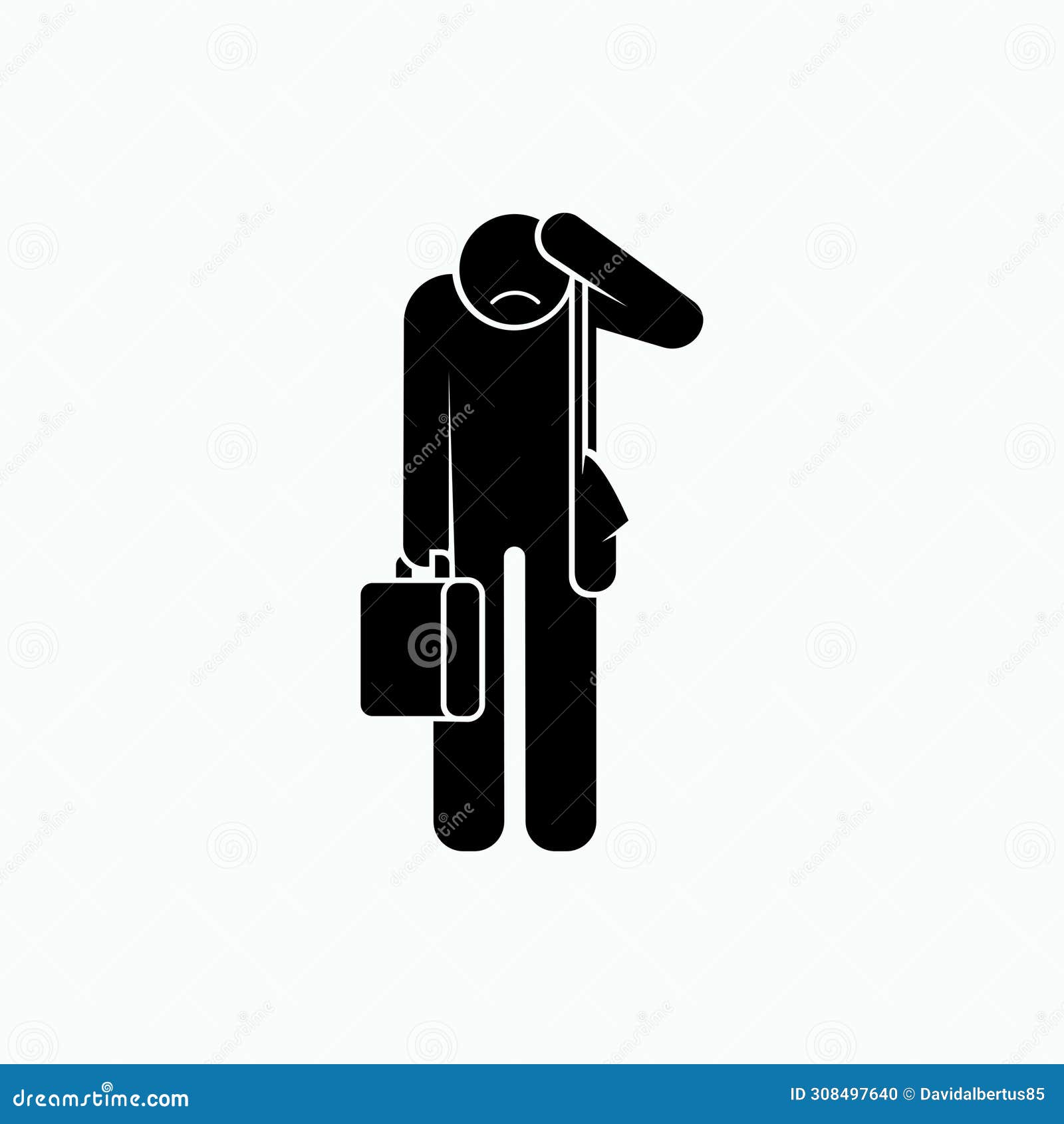 Jobless Icon. Unemployed Symbol - Vector. Stock Illustration ...