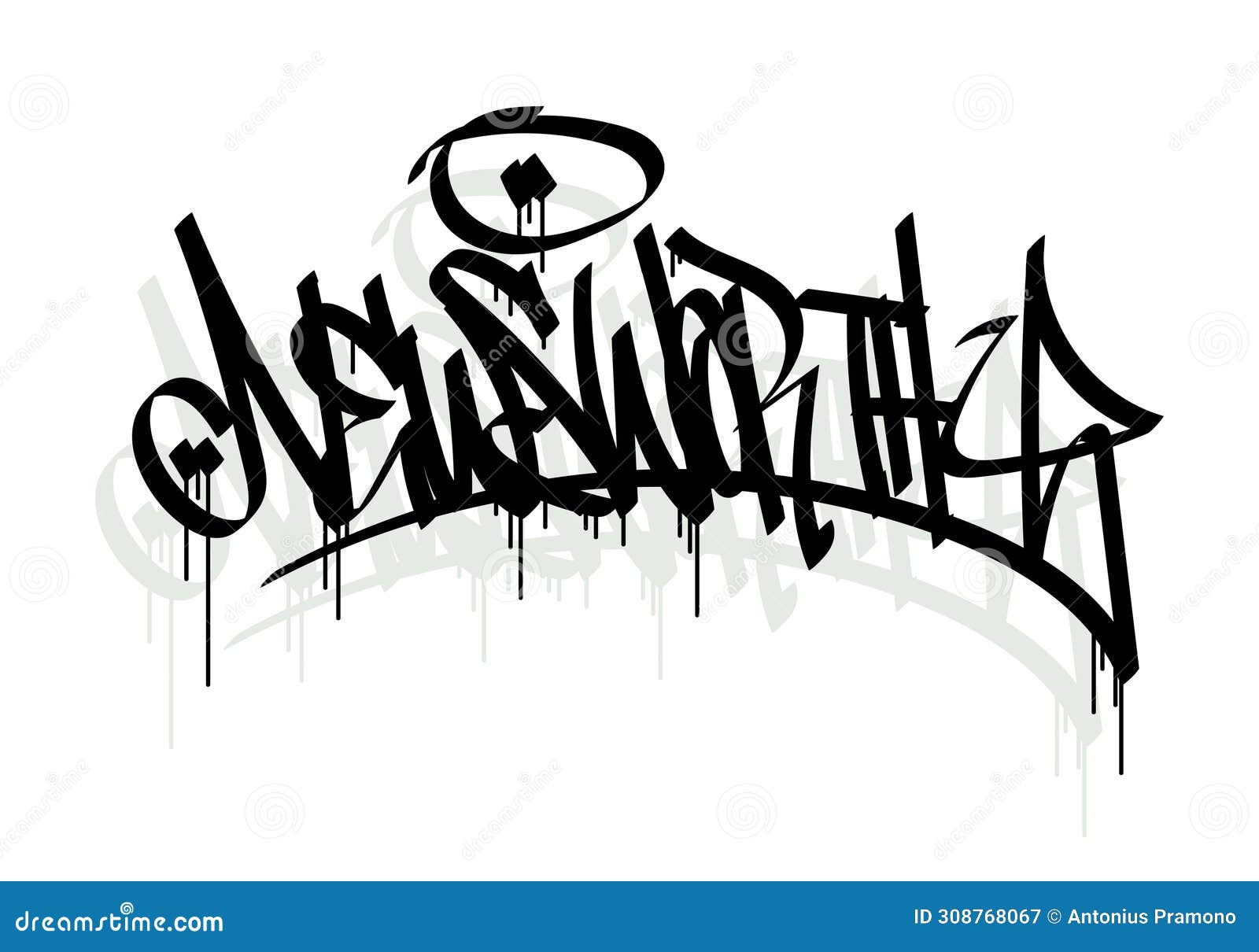 NEWS WORTHY Word Graffiti Tag Style Stock Vector - Illustration of ...