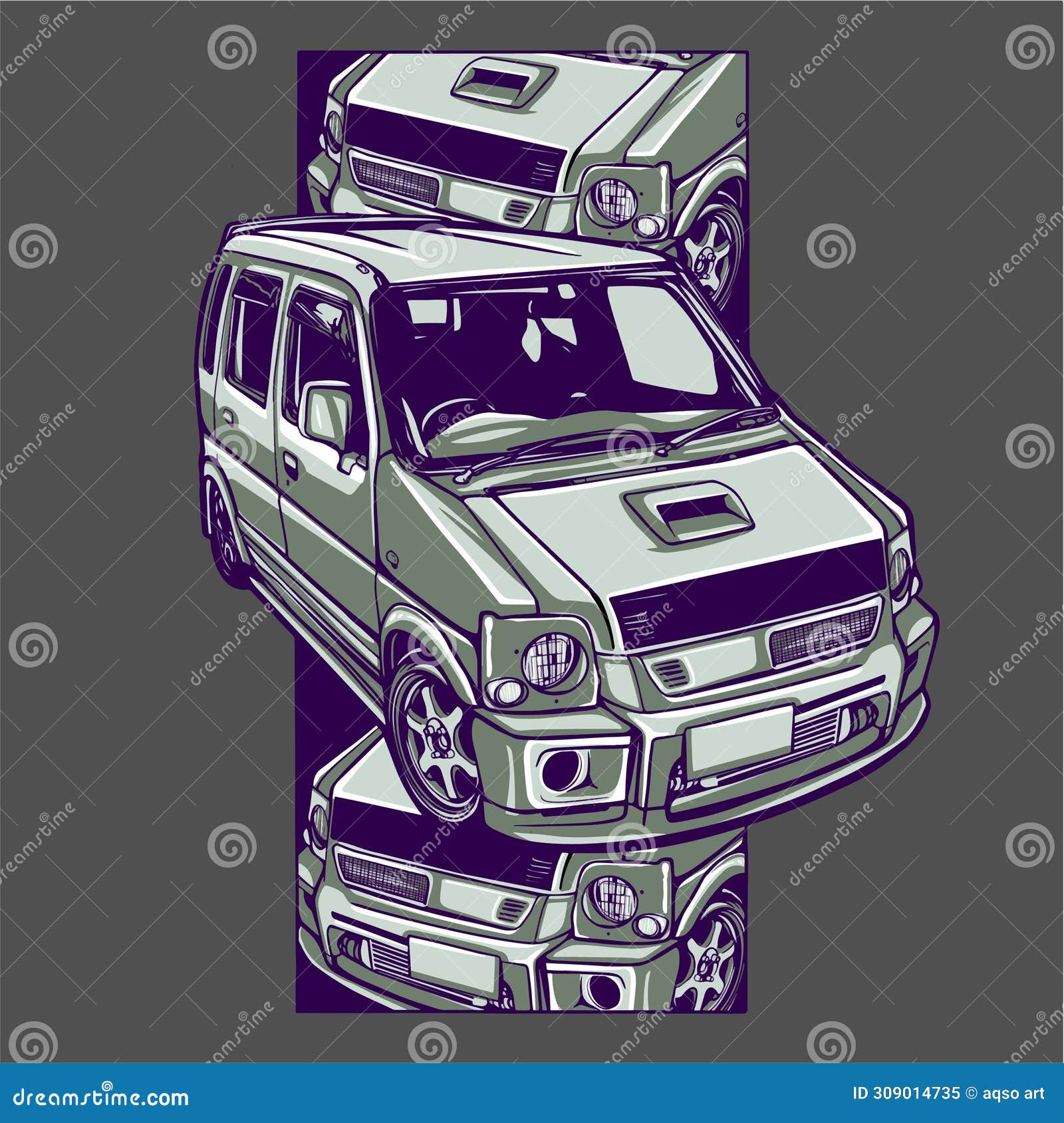 Japanese Jdm Car Vector Image Illustration Stock Vector - Illustration ...