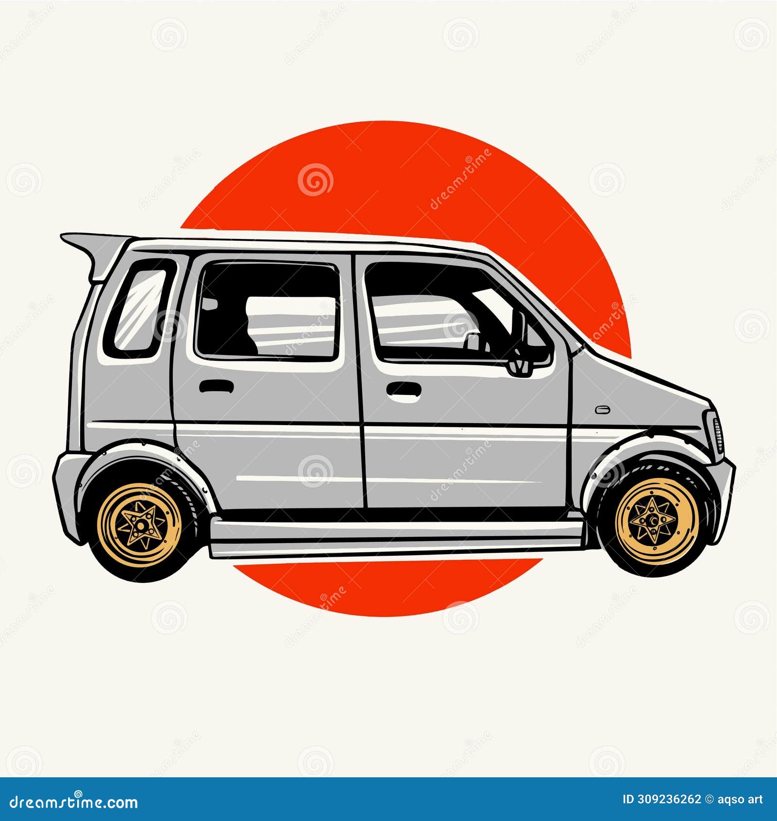 Japanese Jdm Car Vector Image Illustration Stock Vector - Illustration ...