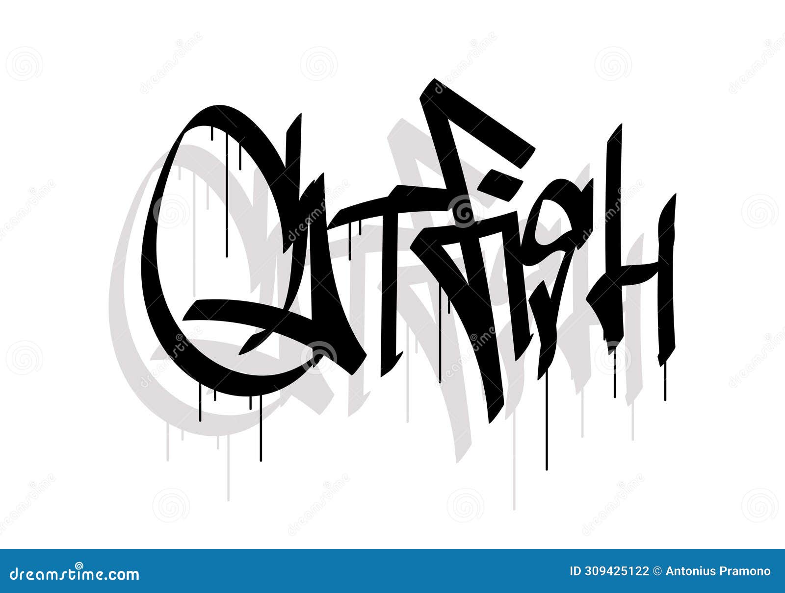 CATFISH Word Graffiti Tag Style Stock Vector - Illustration of grunge ...