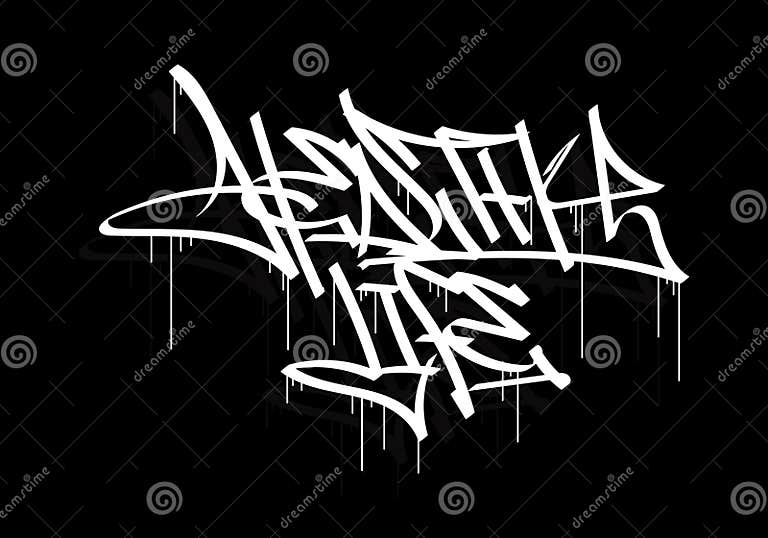 HEALTHY LIFE Word Graffiti Tag Style Stock Vector - Illustration of ...