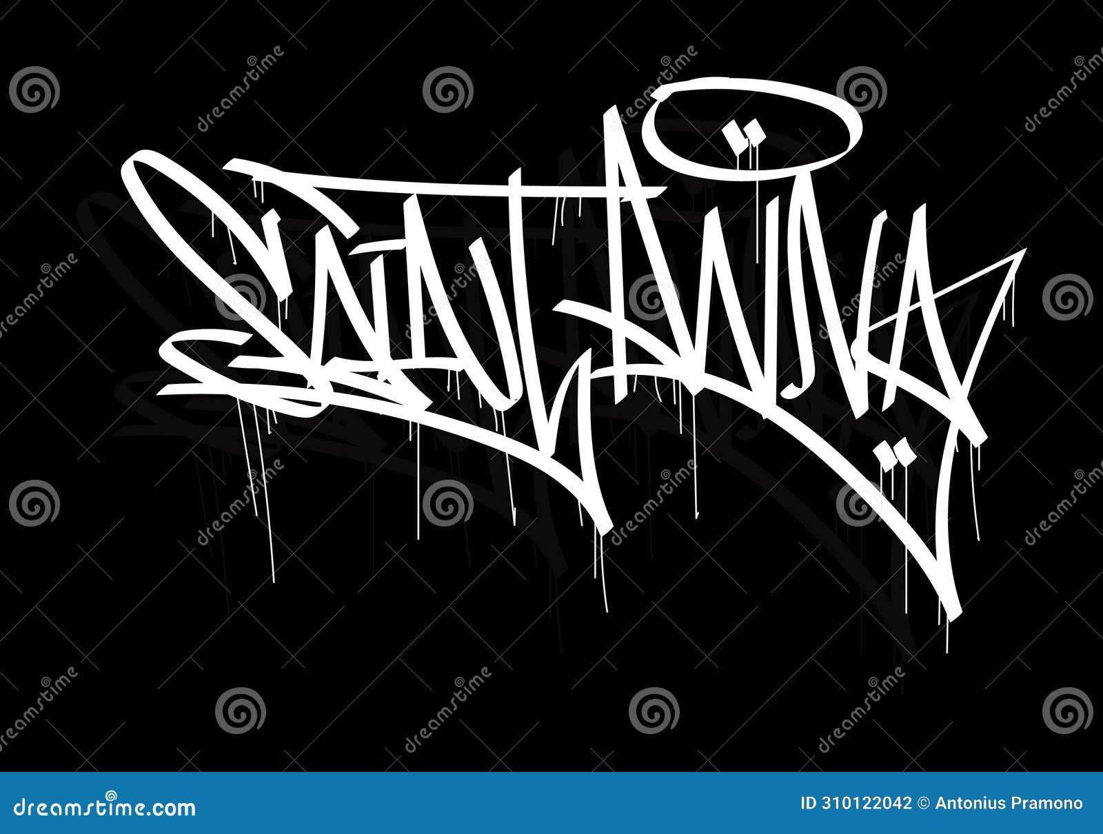 SAINT ANNA Word Graffiti Tag Style Stock Illustration - Illustration of ...