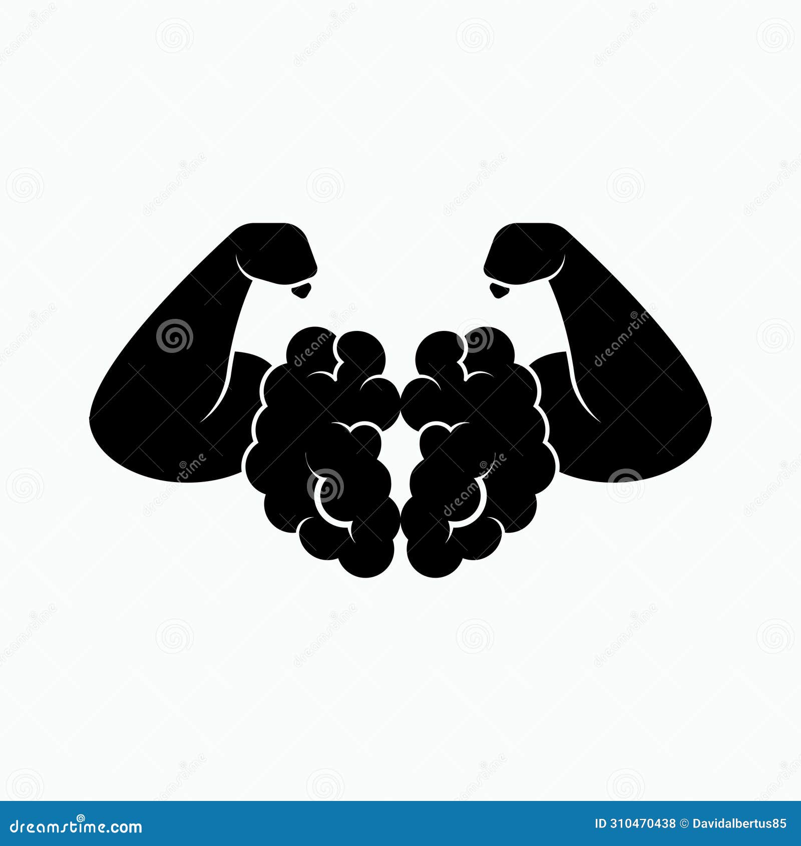 Mental Strength Icon. Superior Cognitive Element, Symbol of Good ...