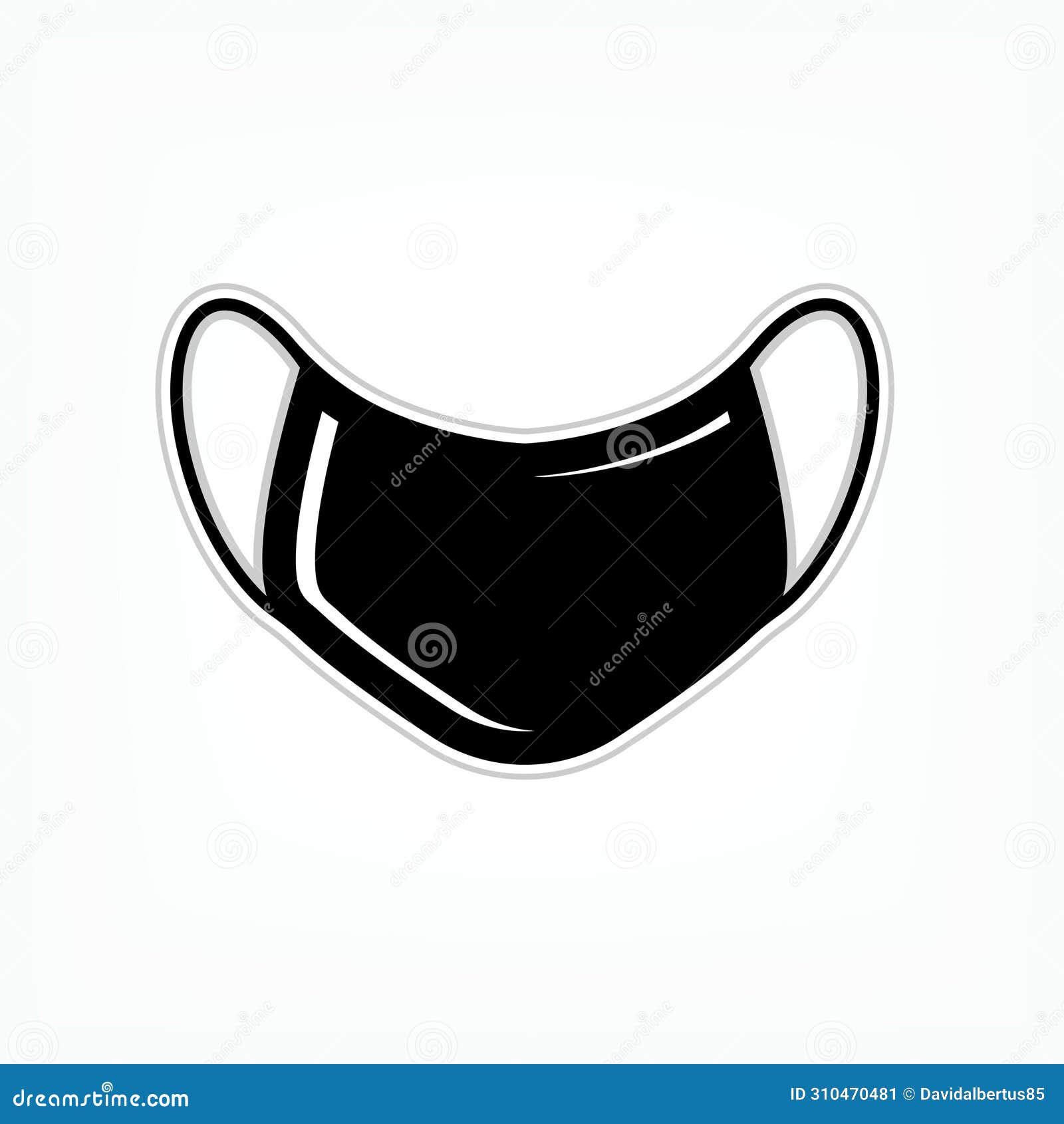 Masker Icon. Respirator Protection Element Symbol - Vector. Stock ...