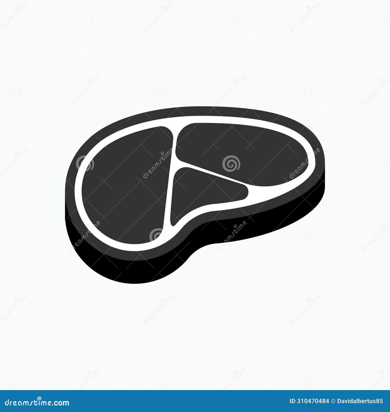 Meat Icon. Flesh Symbol within Glyph Style - Vector. Stock Vector ...