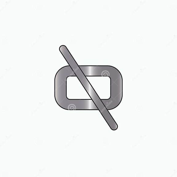 No Link Icon. Disconnect Symbol – Vector. Stock Illustration ...