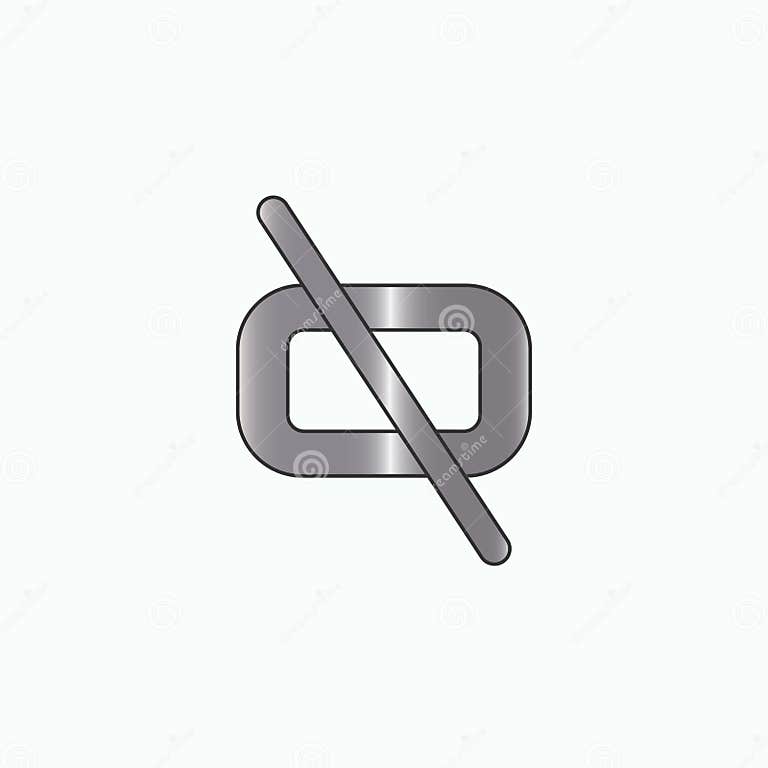 No Link Icon. Disconnect Symbol – Vector. Stock Illustration ...