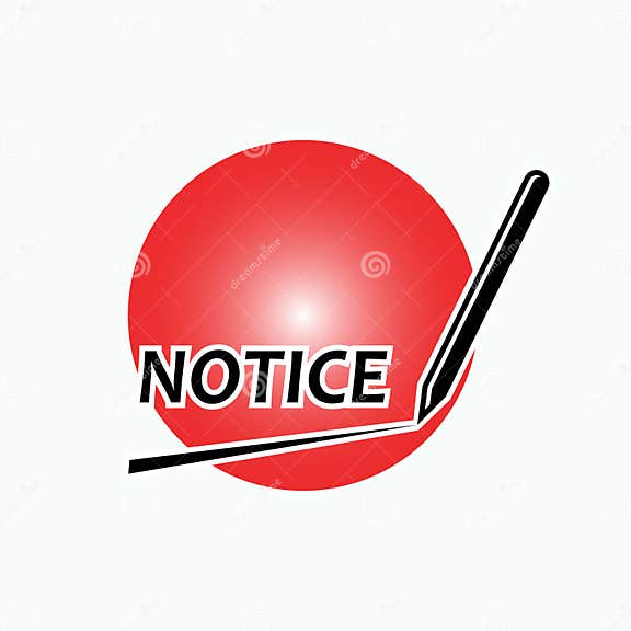 Notice Illustration. Reminder Symbol - Vector. Stock Illustration ...