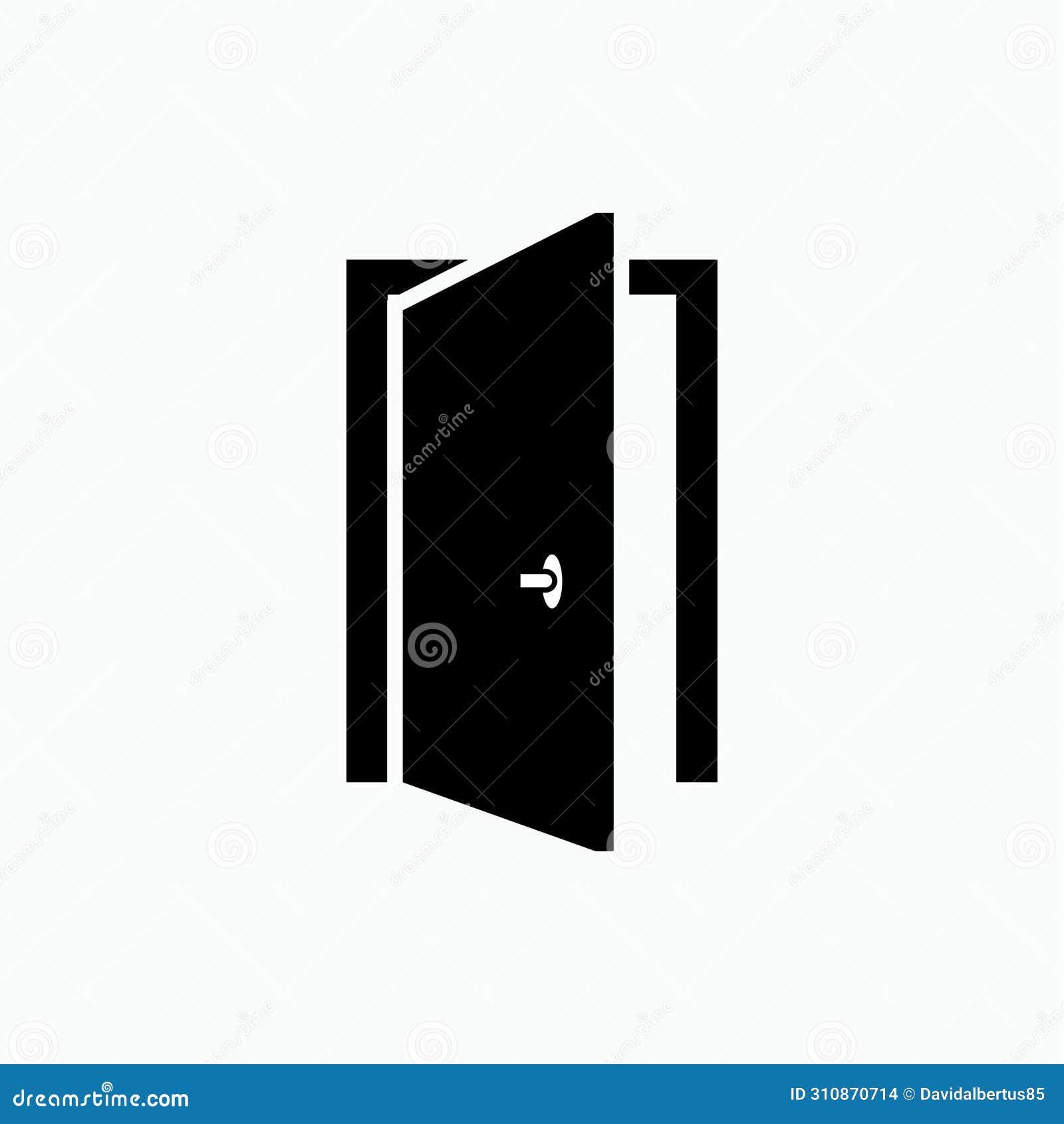 Opened Door Icon. Entry Point. Evacuation Route, Exit Way Stock ...
