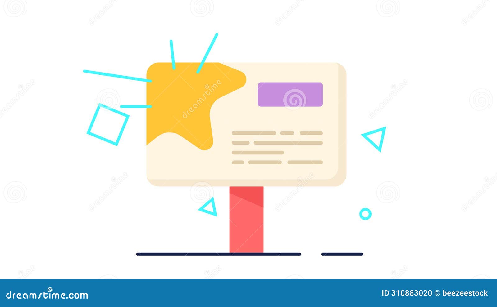 Offer Board Template. Vector Illustration Stock Vector - Illustration ...