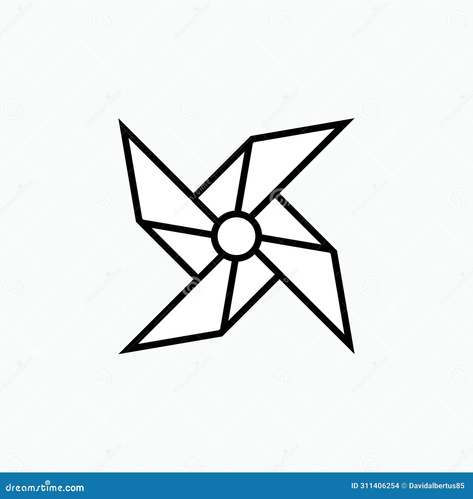 Paper Swirl Icon. Pinwheel, Childhood Toy Symbol. Stock Illustration ...