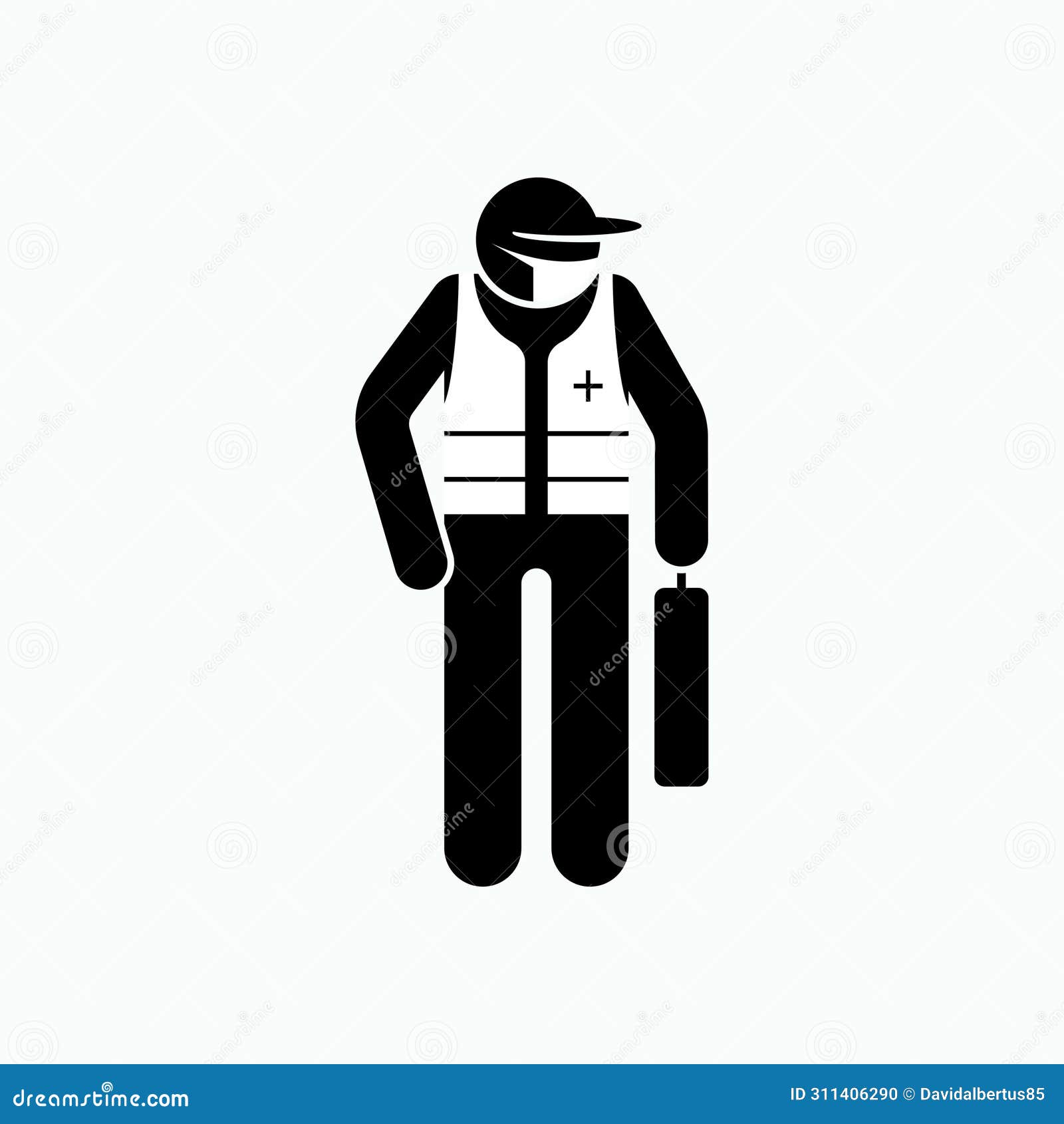 Paramedic Icon On White Background. Simple Element Illustration From ...