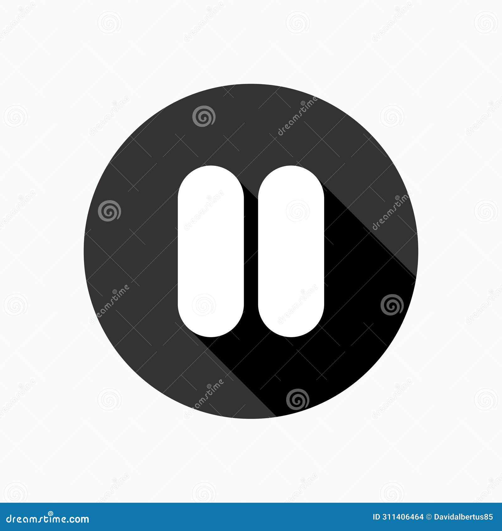 Pause Button Icon. Temporary Stop Symbol - Vector. Stock Illustration ...