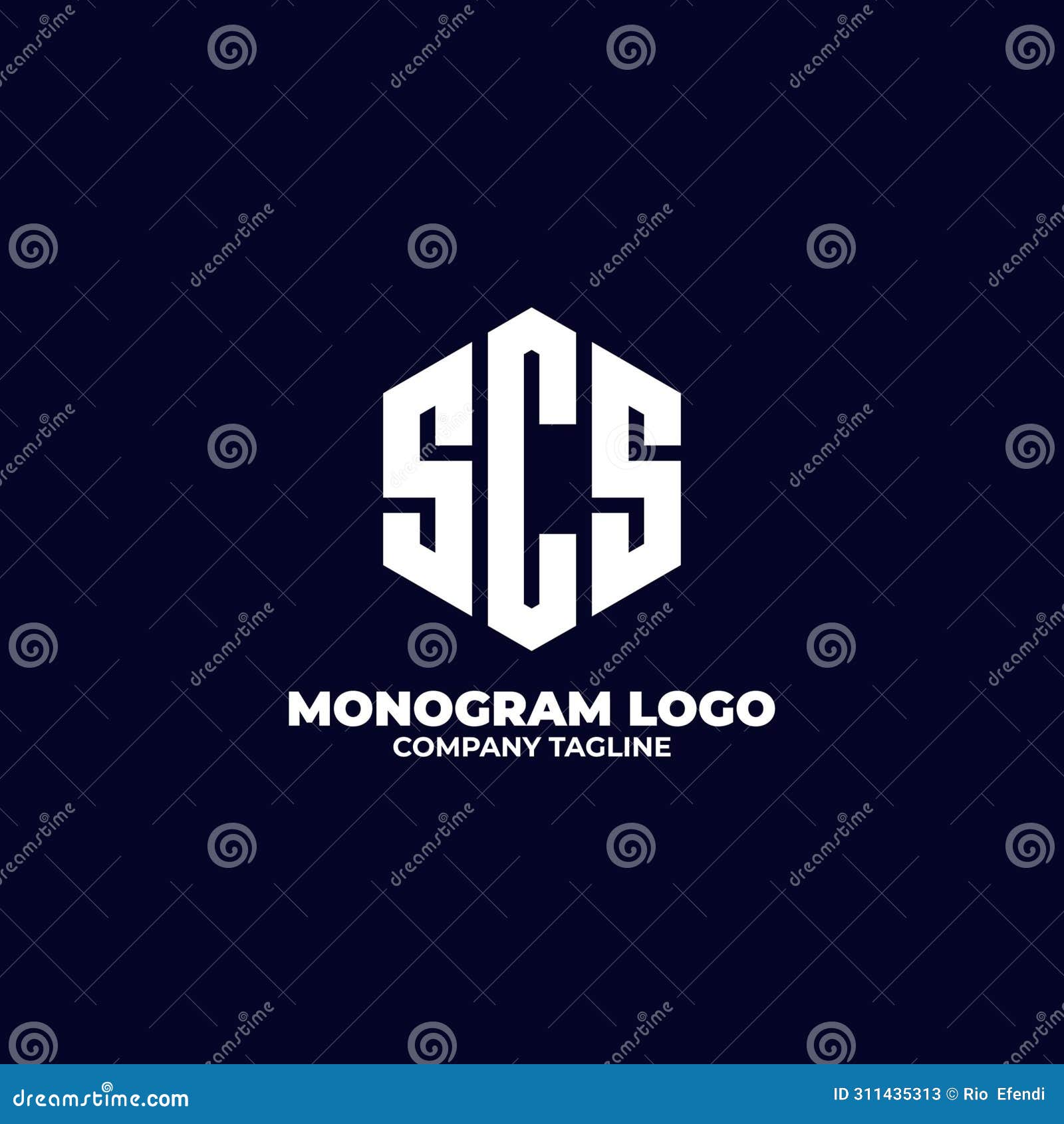 SCS Letter Logo Creative Design with Vector Graphic, Simple and Modern ...