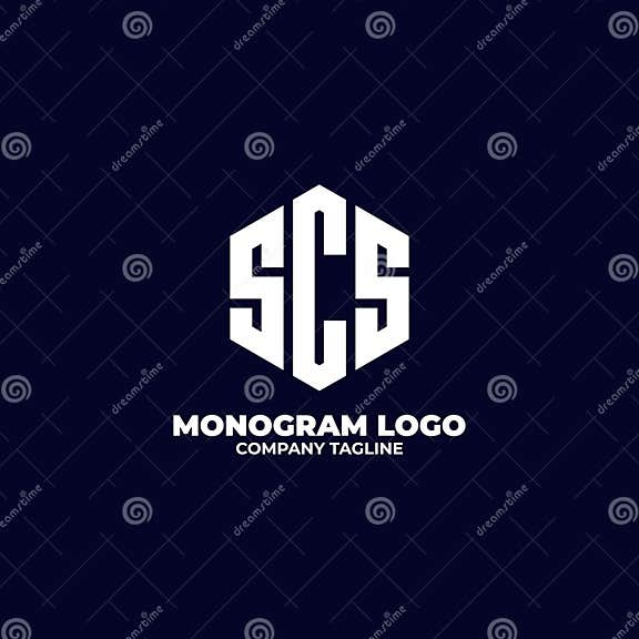 SCS Letter Logo Creative Design with Vector Graphic, Simple and Modern ...