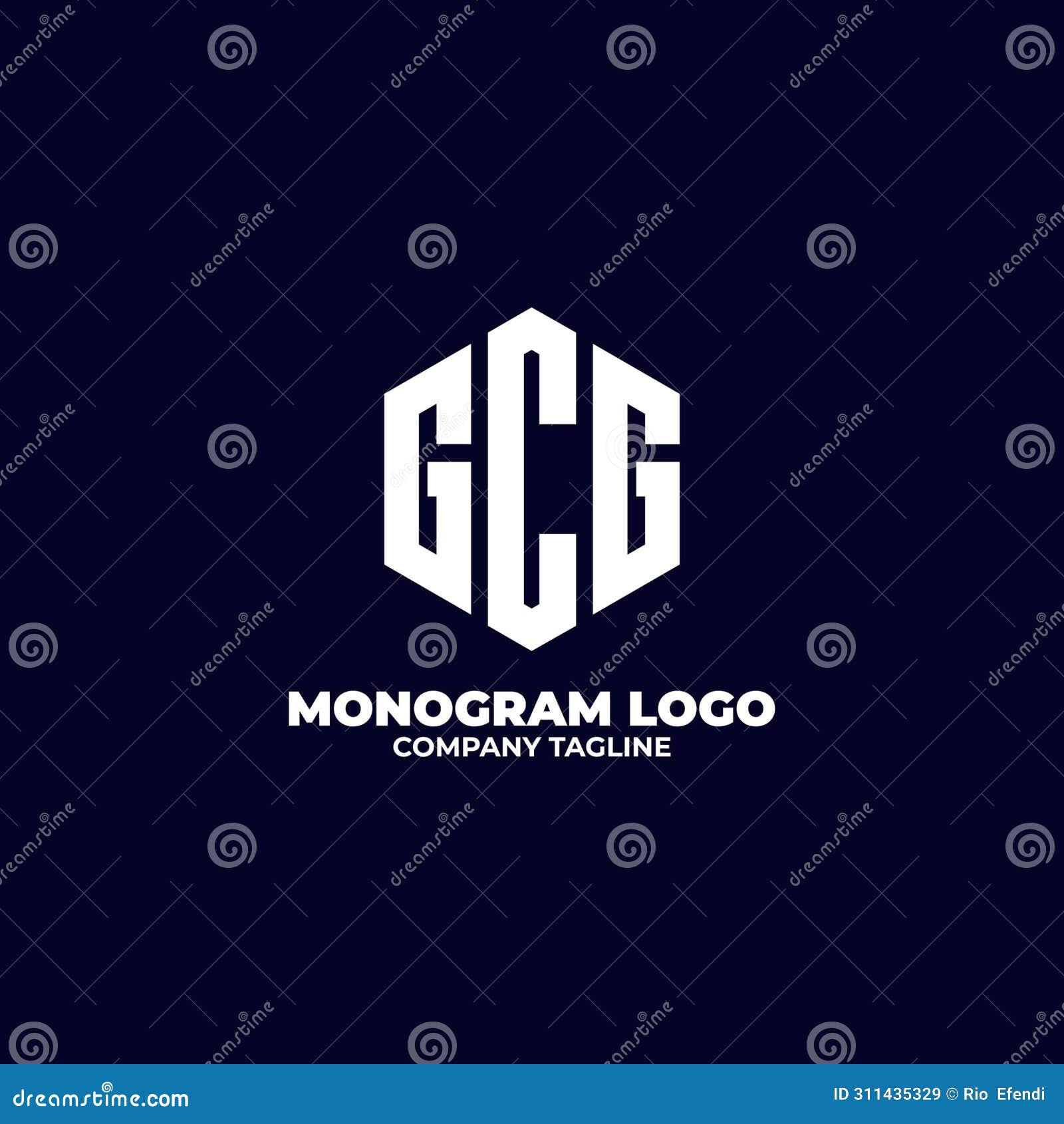 GCG Letter Logo Creative Design with Vector Graphic, Simple and Modern ...