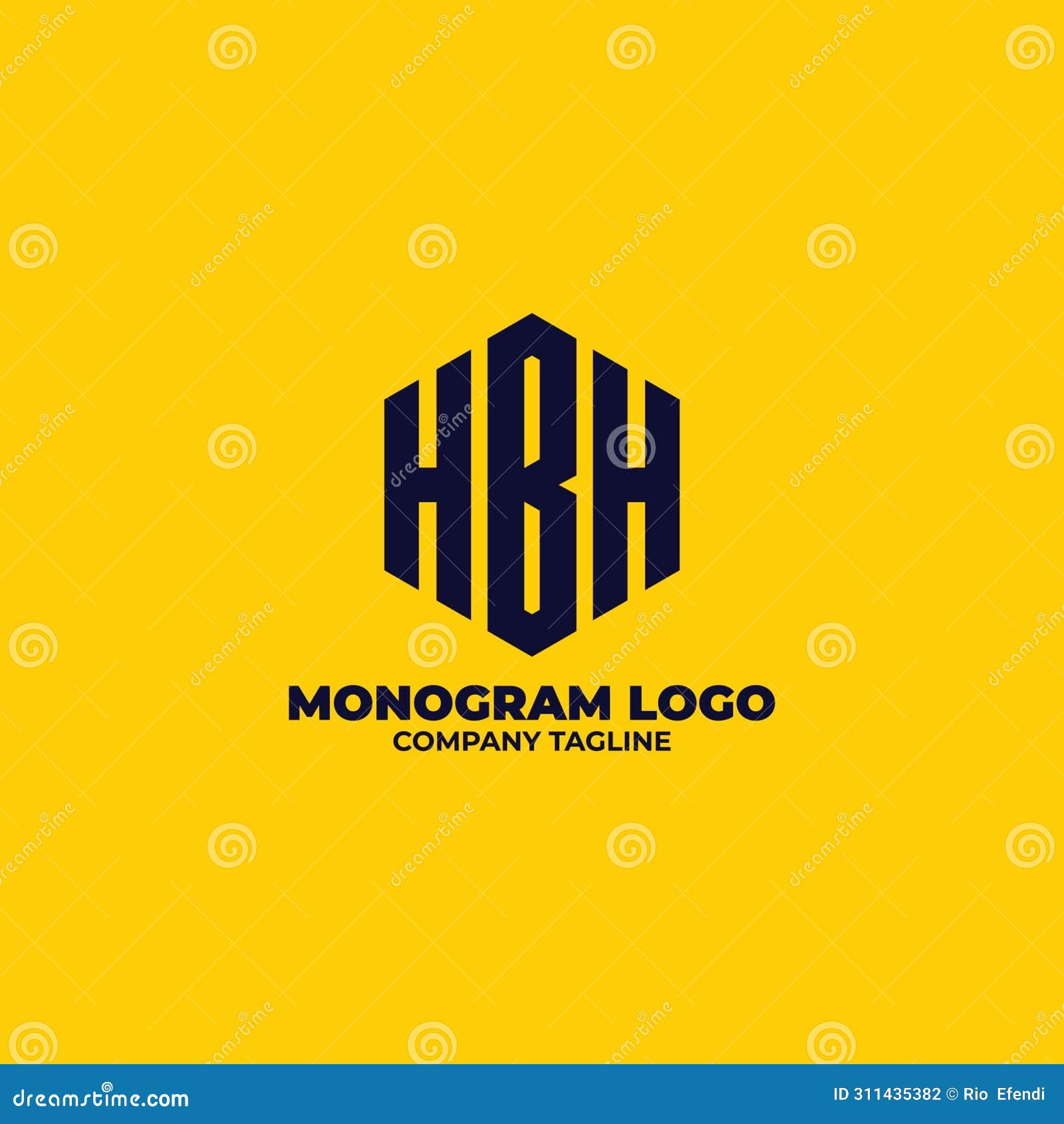 HBH Letter Logo Creative Design with Vector Graphic, Simple and Modern ...