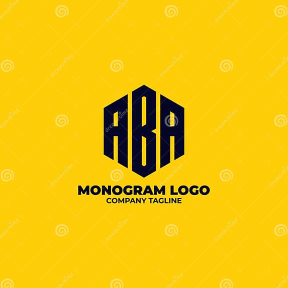 ABA Letter Logo Creative Design with Vector Graphic, Simple and Modern ...