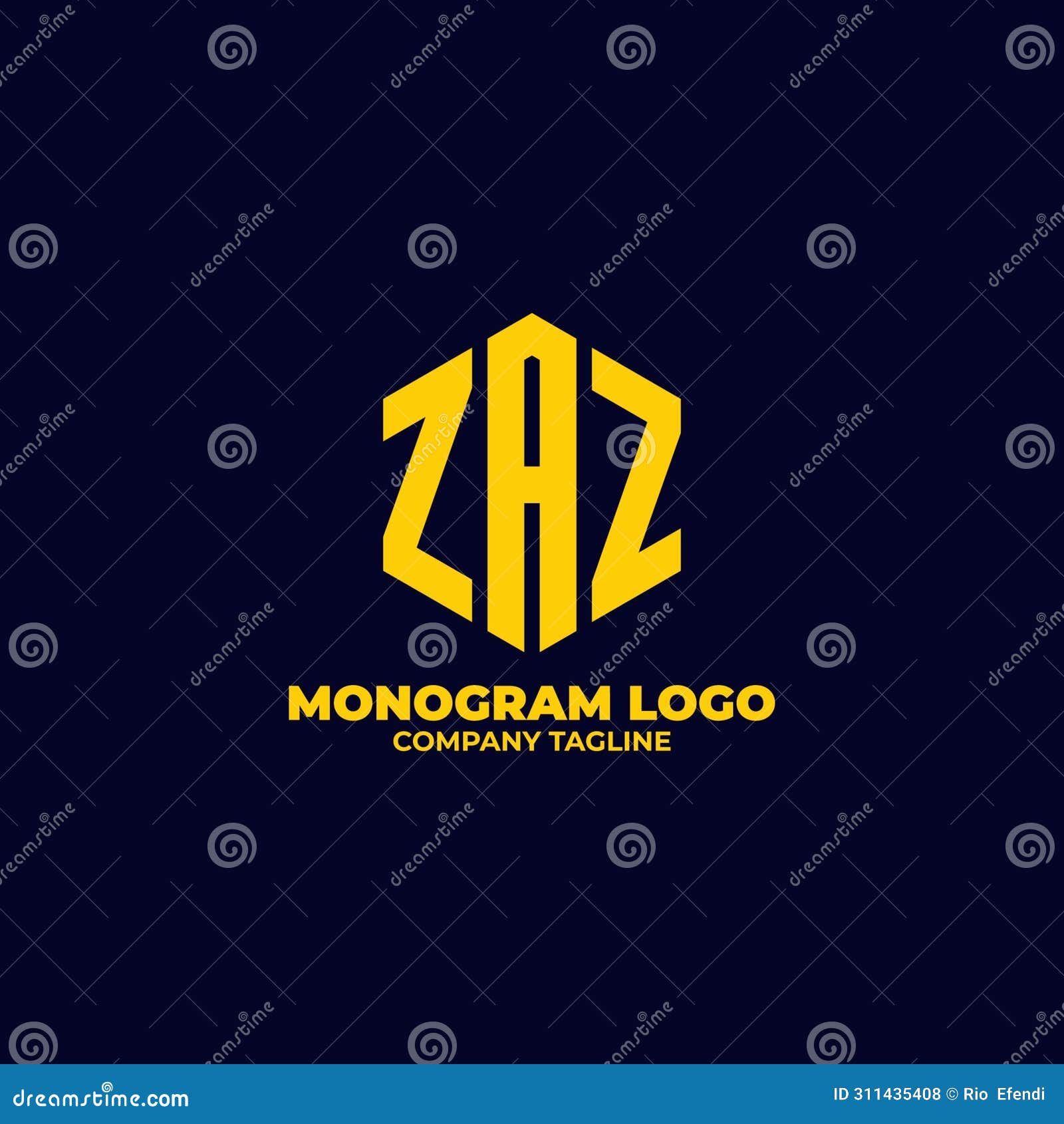 ZAZ Letter Logo Creative Design with Vector Graphic, Simple and Modern ...