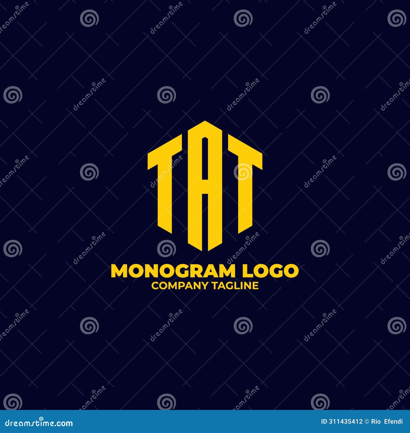 TAT Letter Logo Creative Design with Vector Graphic, Simple and Modern ...