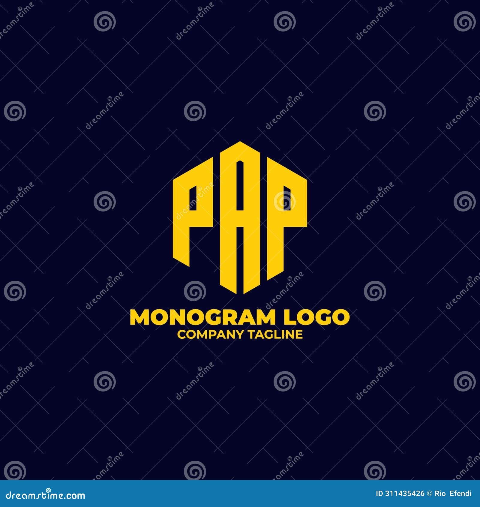 PAP Letter Logo Creative Design with Vector Graphic, Simple and Modern ...