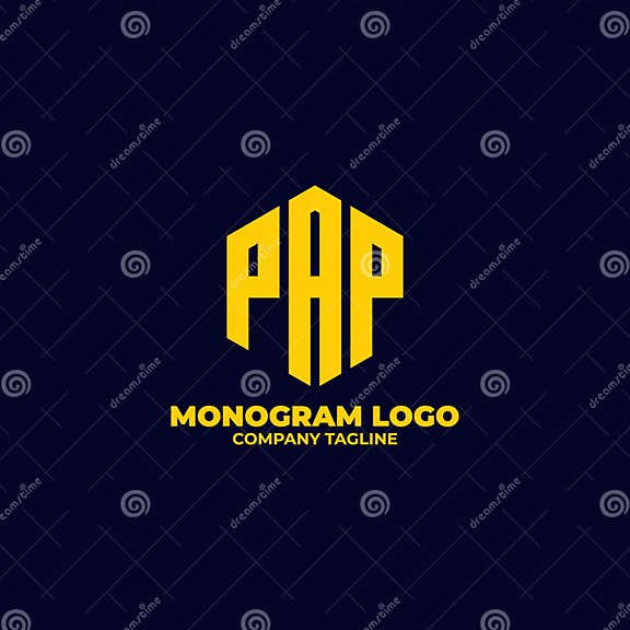 PAP Letter Logo Creative Design with Vector Graphic, Simple and Modern ...