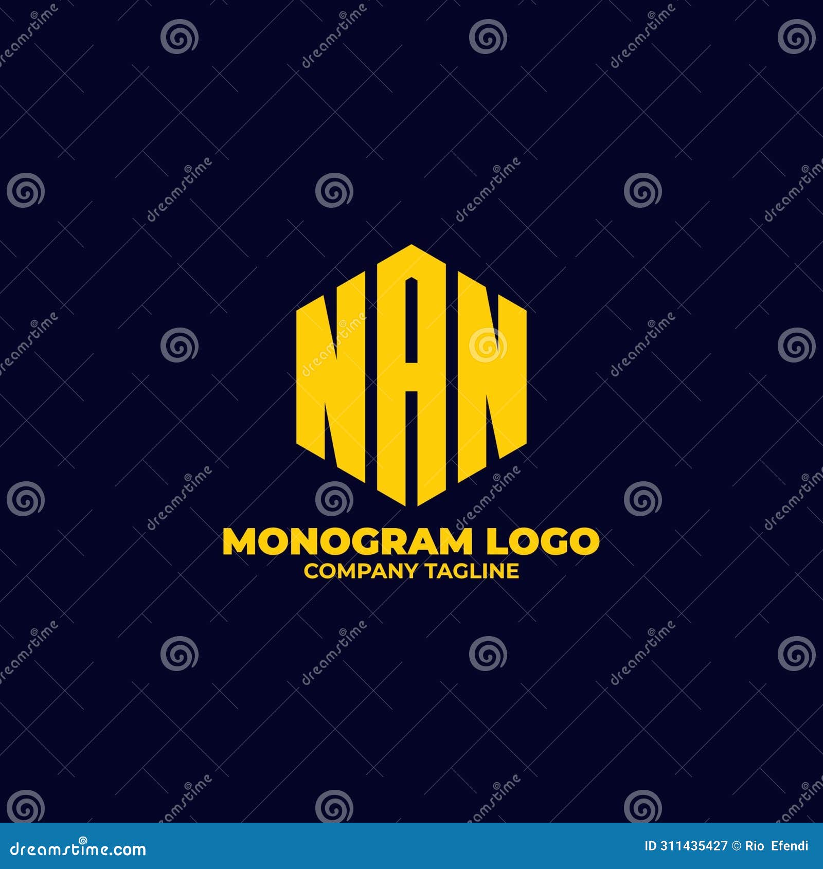 NAN Letter Logo Creative Design with Vector Graphic, Simple and Modern ...