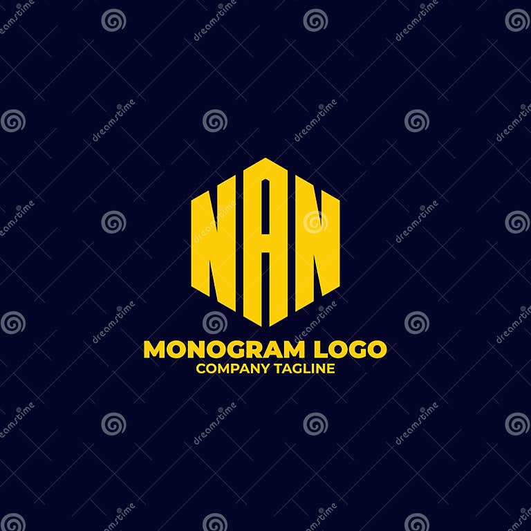 NAN Letter Logo Creative Design with Vector Graphic, Simple and Modern ...