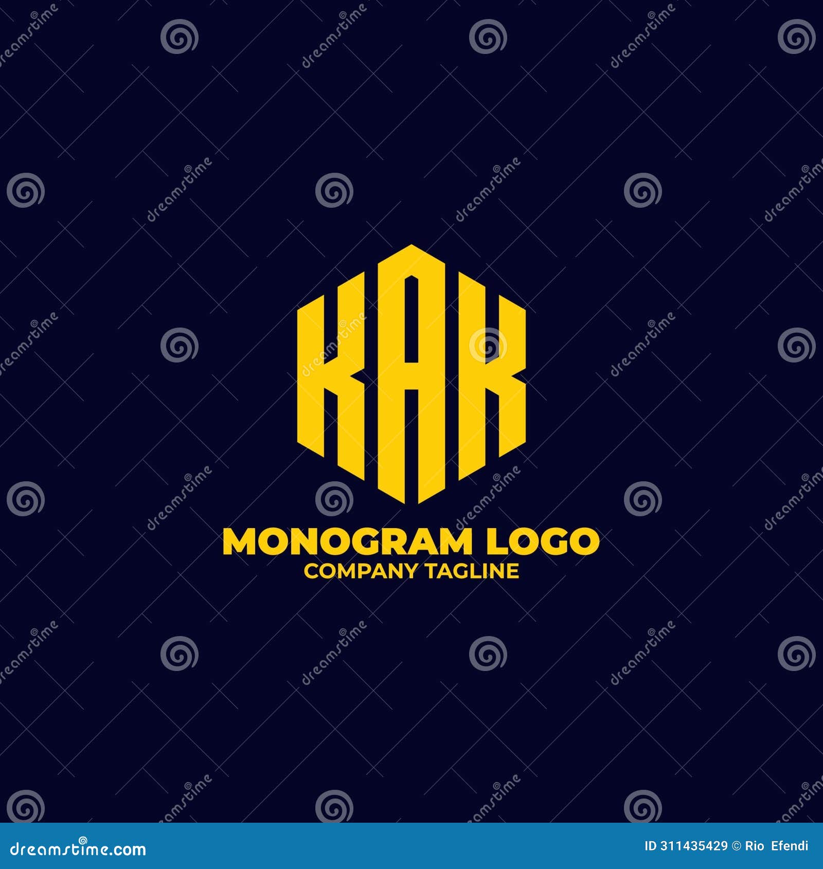 KAK Letter Logo Creative Design with Vector Graphic, Simple and Modern ...