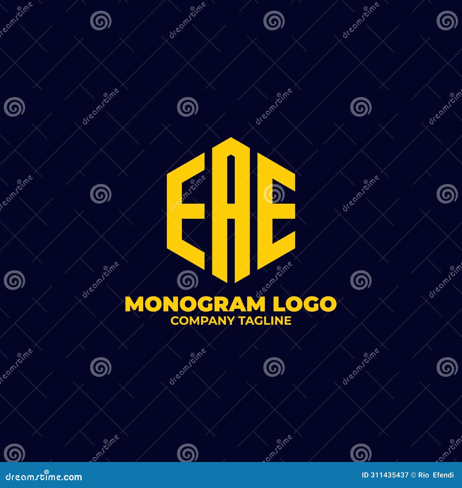 EAE Letter Logo Creative Design with Vector Graphic, Simple and Modern ...