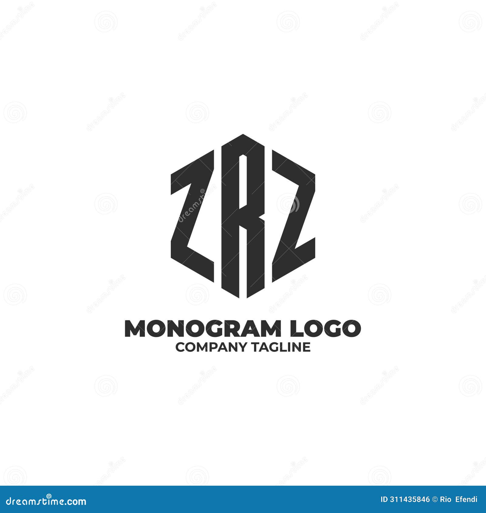 ZRZ Letter Logo Creative Design with Vector Graphic, Simple and Modern ...