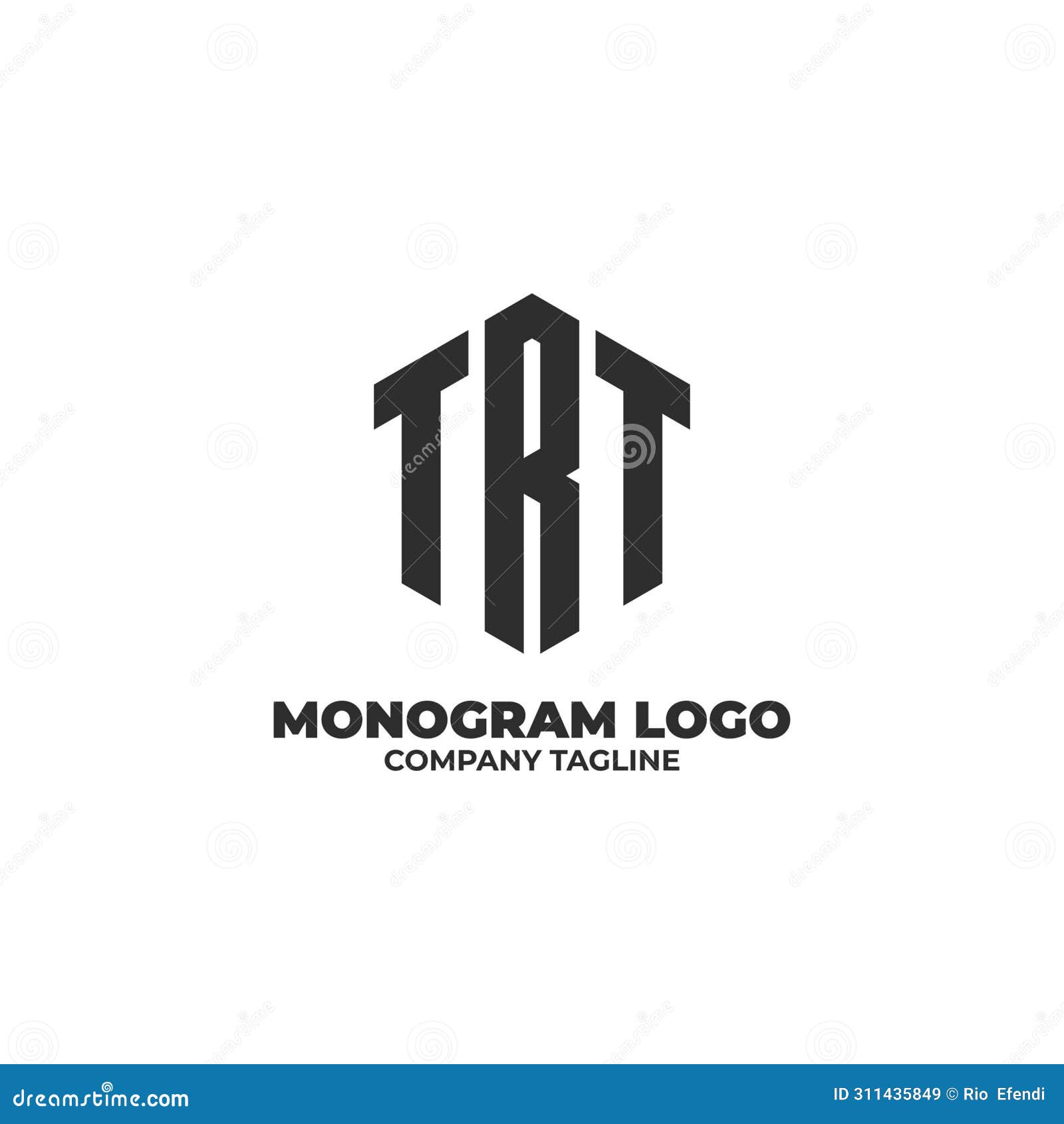 TRT Letter Logo Creative Design with Vector Graphic, Simple and Modern ...