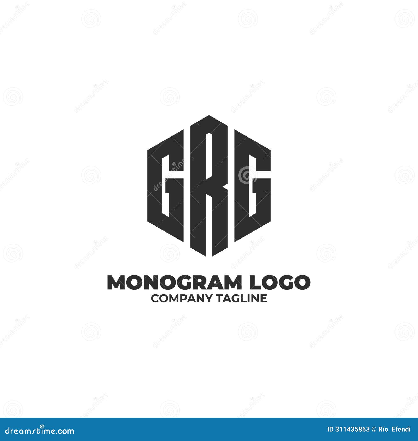 GRG Letter Logo Creative Design with Vector Graphic, Simple and Modern ...
