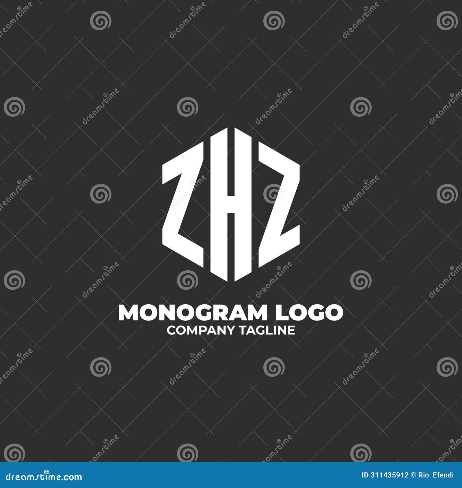 ZHZ Letter Logo Creative Design with Vector Graphic, Simple and Modern ...