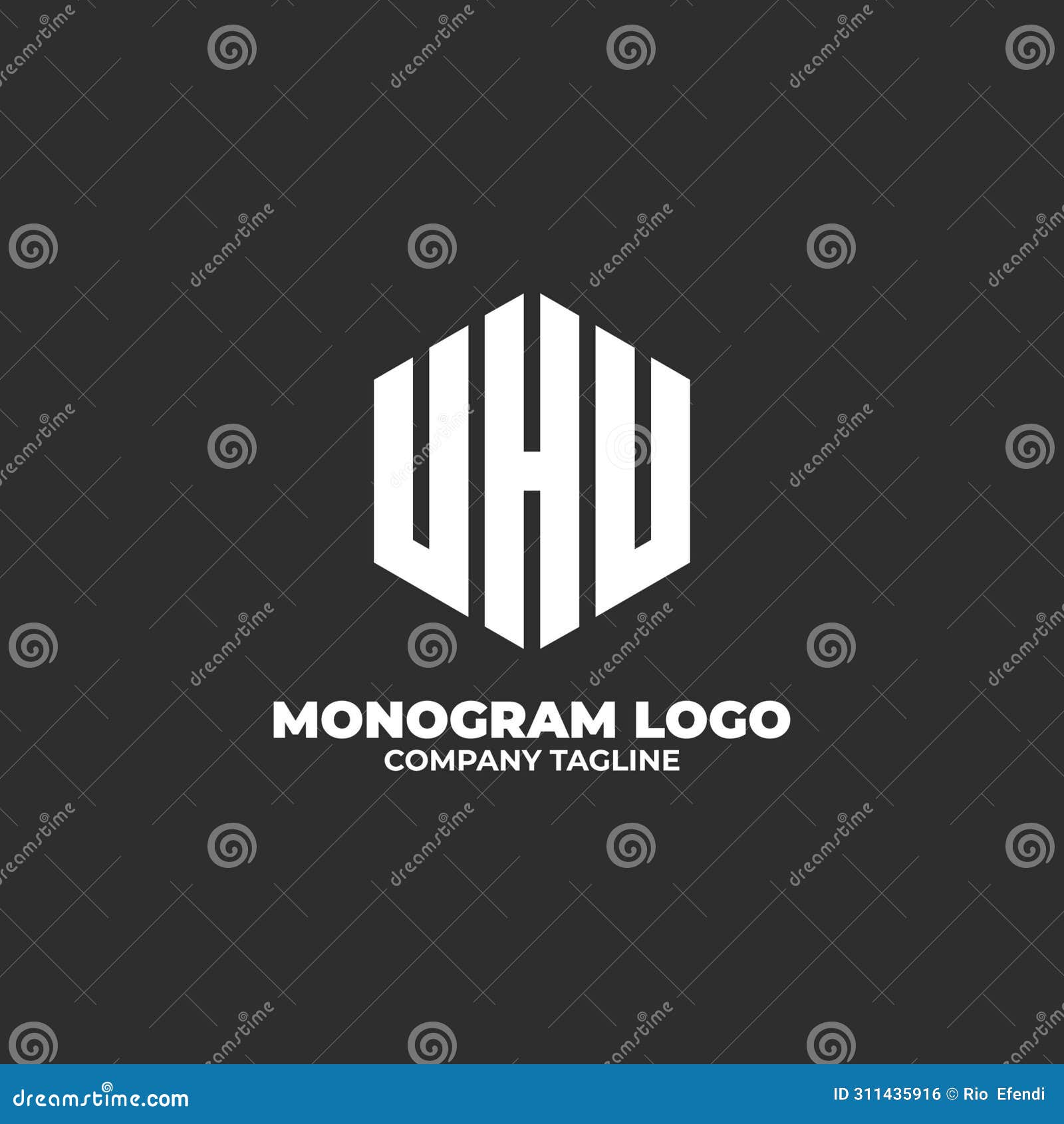 UHU Letter Logo Creative Design with Vector Graphic, Simple and Modern ...