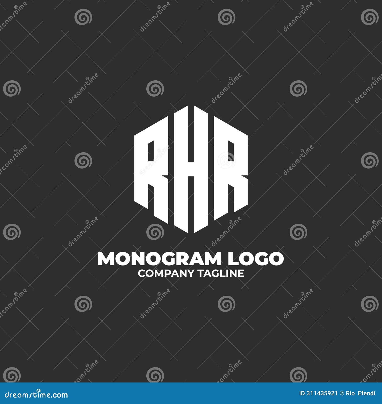 RHR Letter Logo Creative Design with Vector Graphic, Simple and Modern ...
