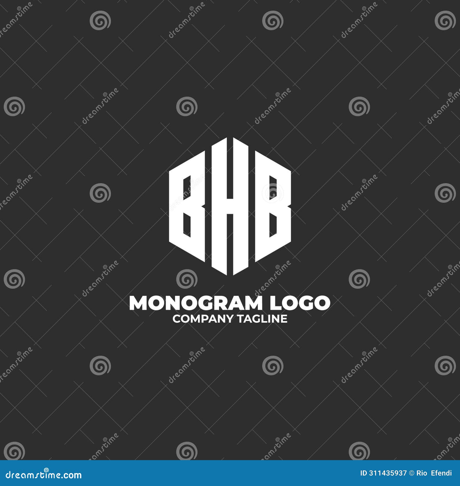 BHB Letter Logo Creative Design with Vector Graphic, Simple and Modern ...