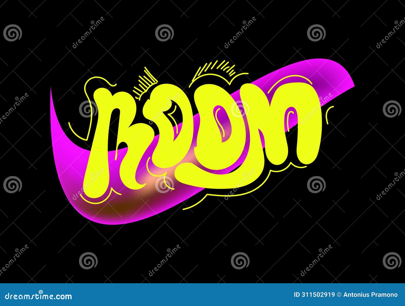 ROOM Typography Word Style Design Stock Vector - Illustration of vector ...