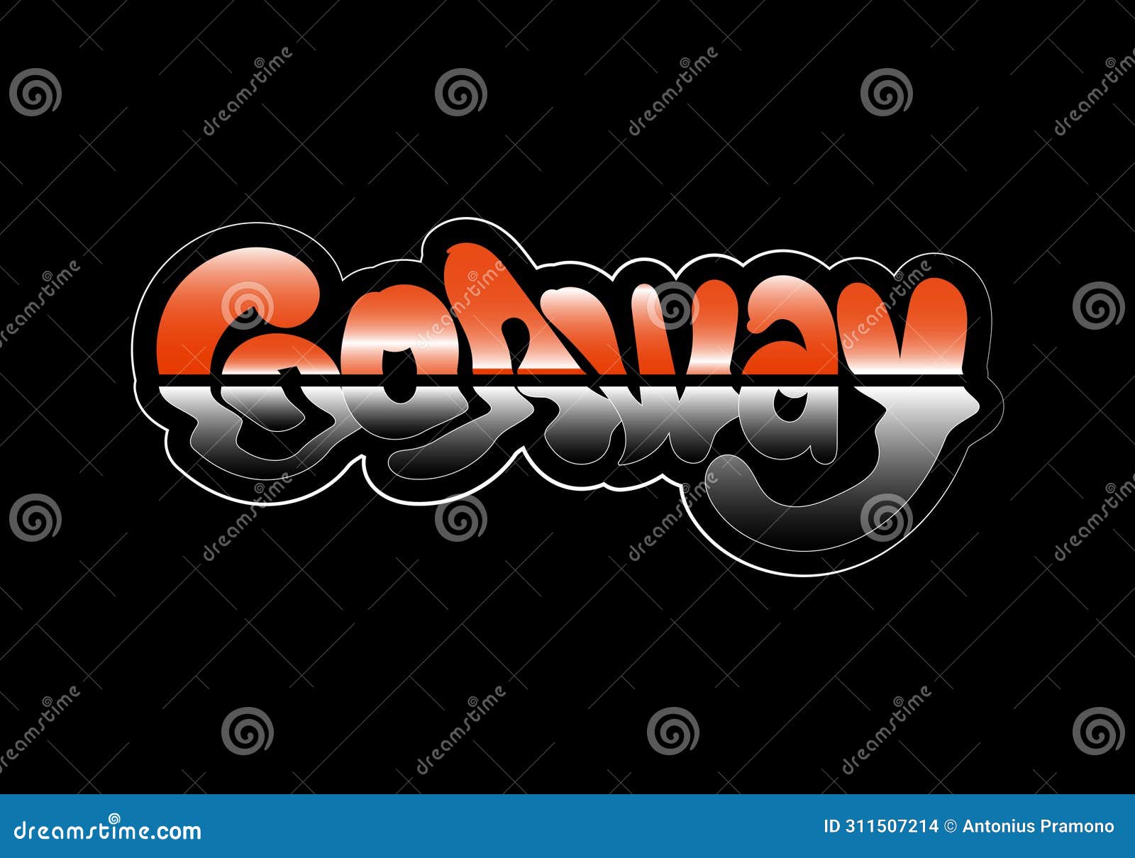 GO AWAY Typography Word Style Design Stock Vector - Illustration of ...