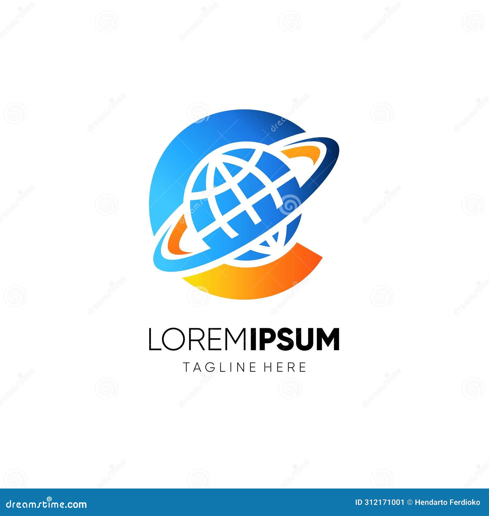 Letter C Earth Globe World Logo Design Vector Icon Graphic Symbol ...