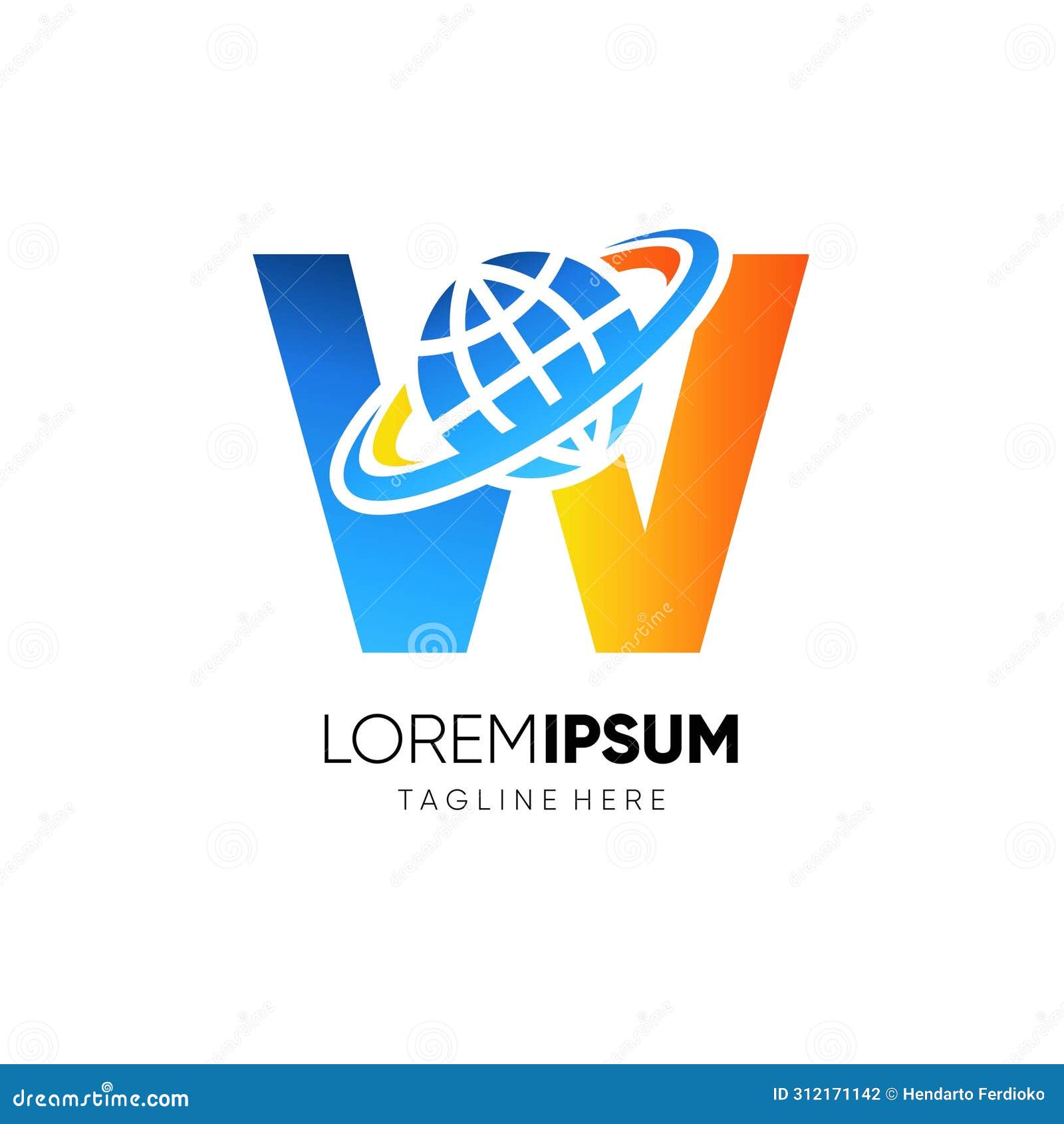Letter W Earth Globe World Logo Design Vector Icon Graphic Symbol ...